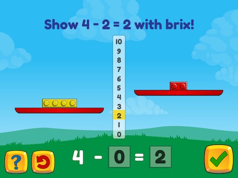 Basic subtraction within 10 using brix | MathBRIX